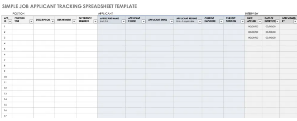 Top 13 Candidate Tracker Spreadsheet Solutions | Workello